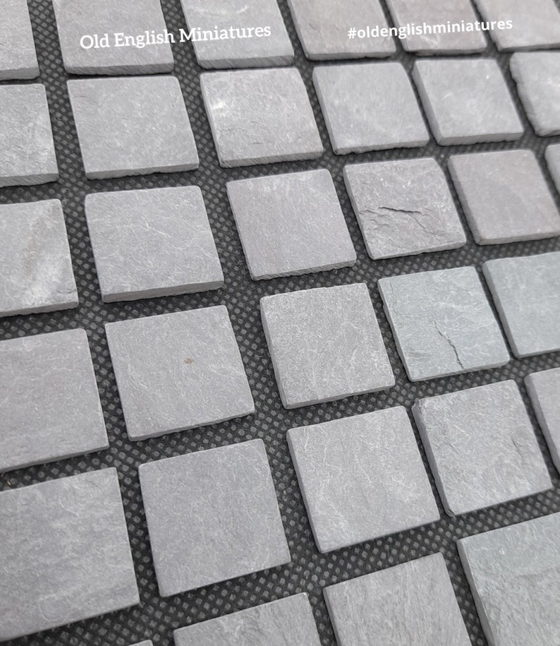 Dolls House Real Miniature Vintage Slate Floor Tiles, Hand Crafted and ...
