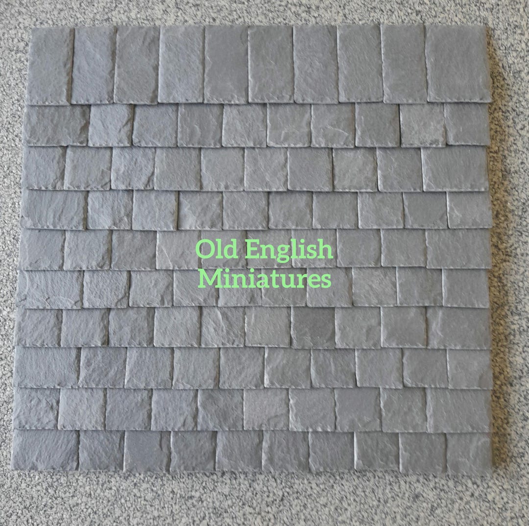 100 Real Miniature Roofing Slates, Hand Crafted, Hand Split and Hand ...