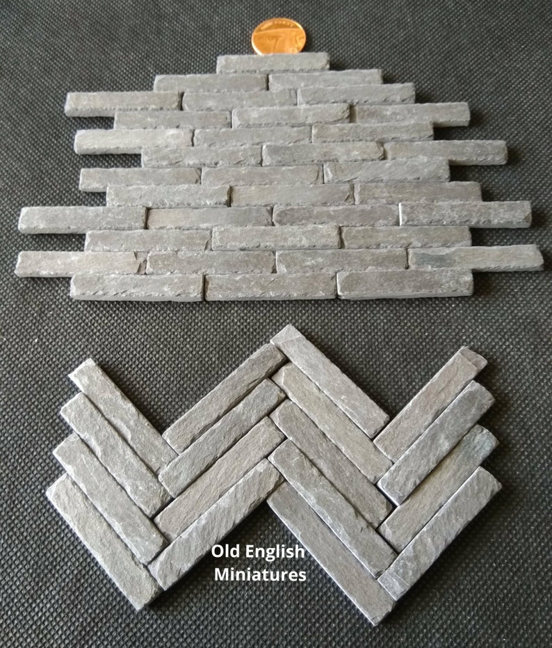 Dolls House Real Vintage Miniature Slate Brick Slips 3d - Etsy