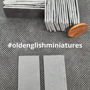 100 Real Miniature Roofing Slates, (straight Edge Design) Hand Crafted ...