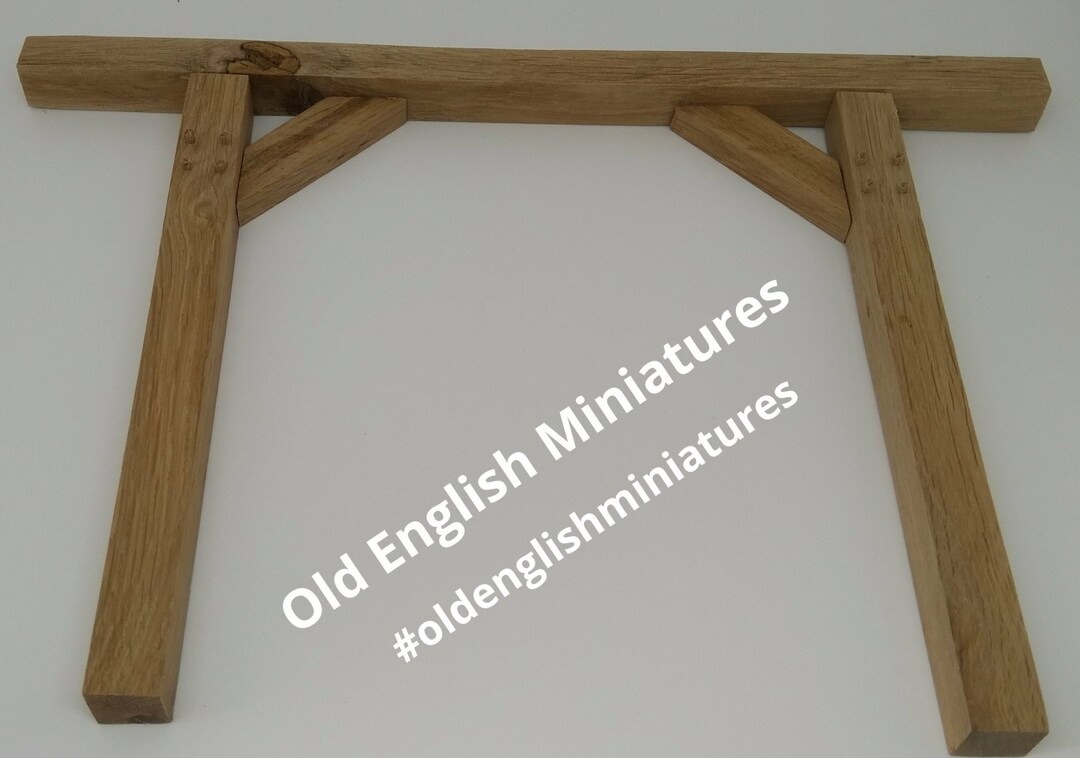 Dolls House Miniature Real Vintage Solid Oak Beams, Pillars Feature Kit ...