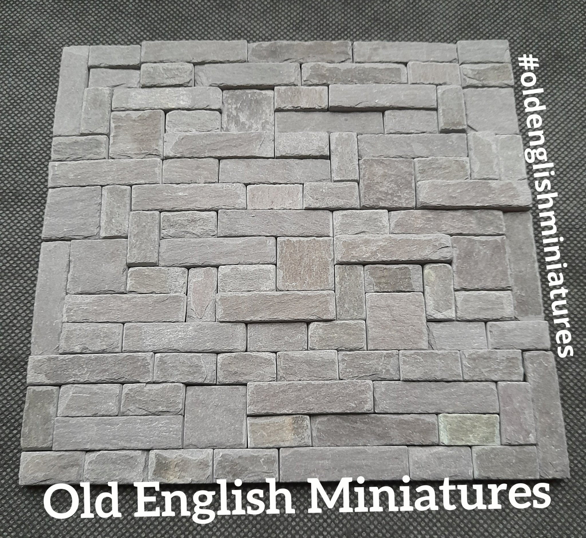 Real Miniature Vintage Slate Brick Slips, Cobbles Over 100 Years Old ...