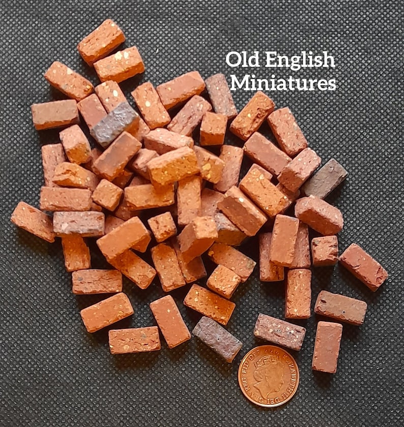 Dolls House, 70 Real Vintage Miniature Mix Red Bricks, Half Bricks ...