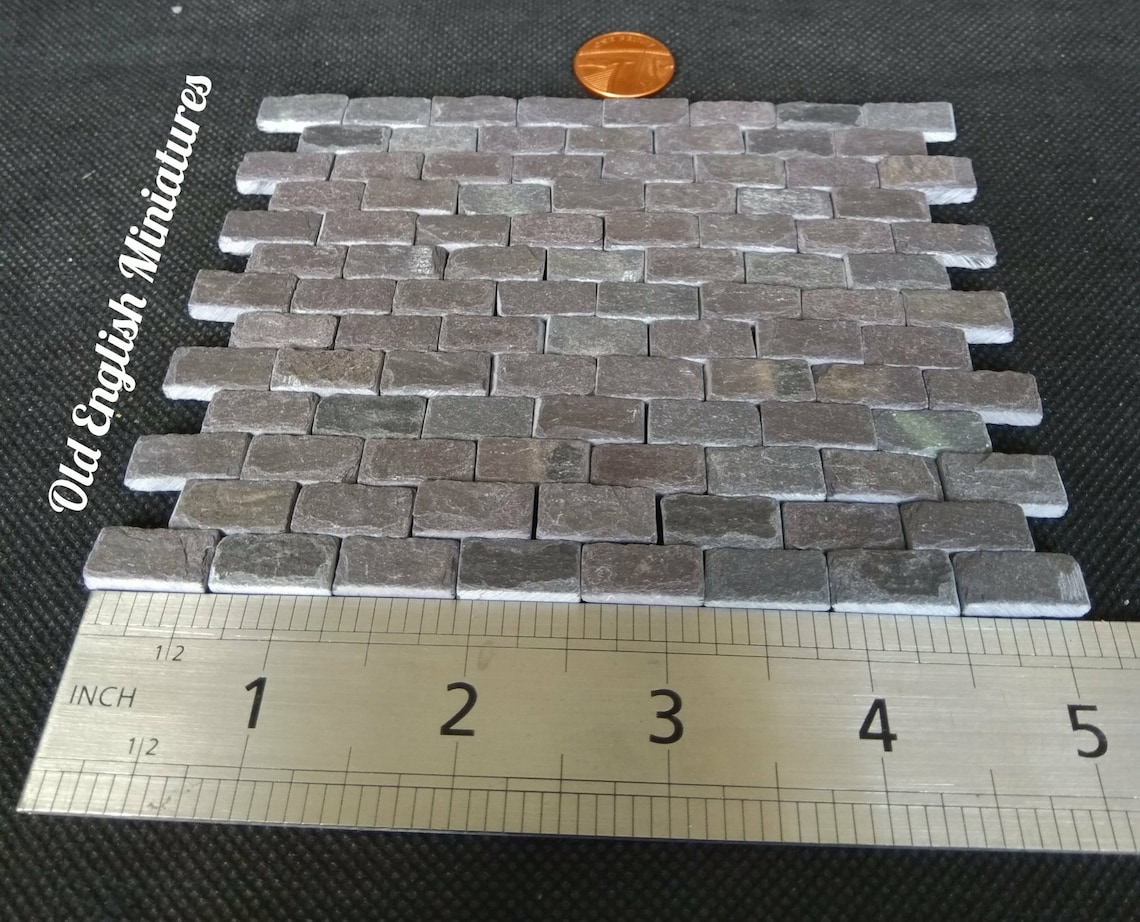 Real Miniature Vintage Slate Brick Slips Cobbles Over 100 - Etsy Australia