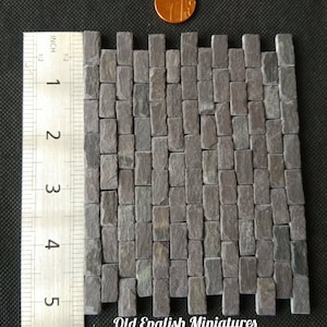 Real Miniature Vintage Slate Brick Slips, Cobbles Over 100 Years Old ...
