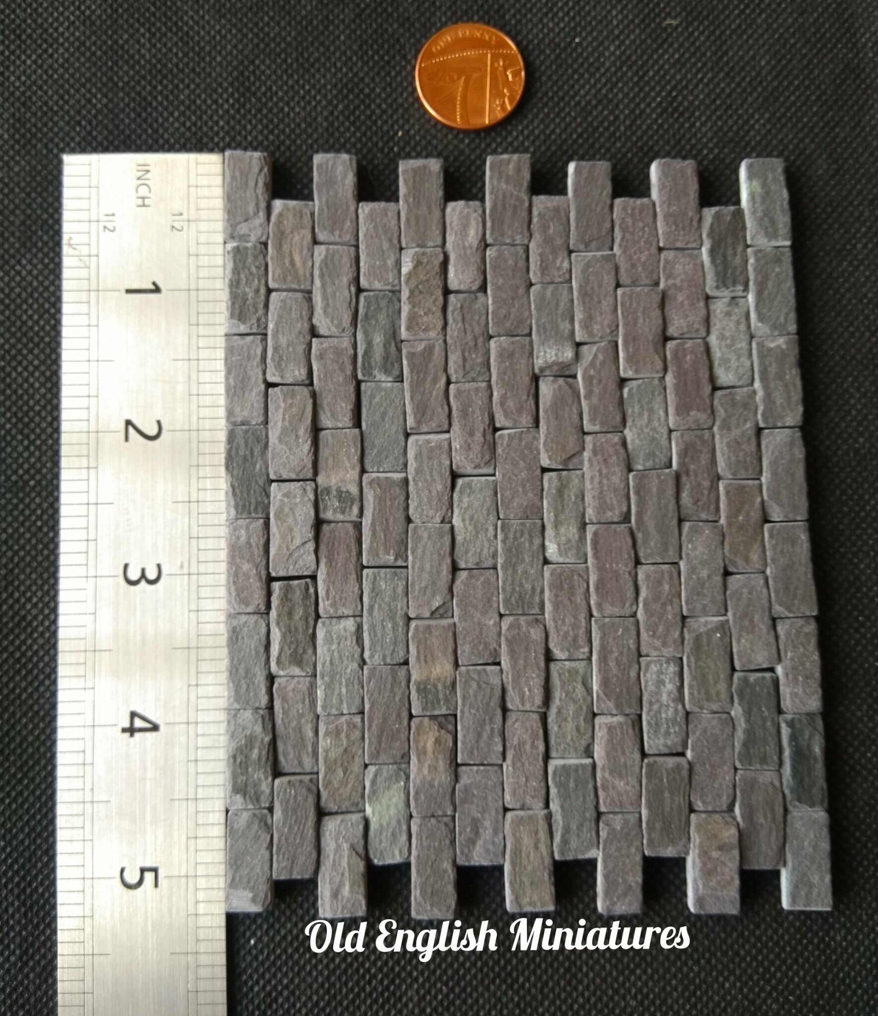 Real Miniature Vintage Slate Brick Slips, Cobbles Over 100 Years Old ...