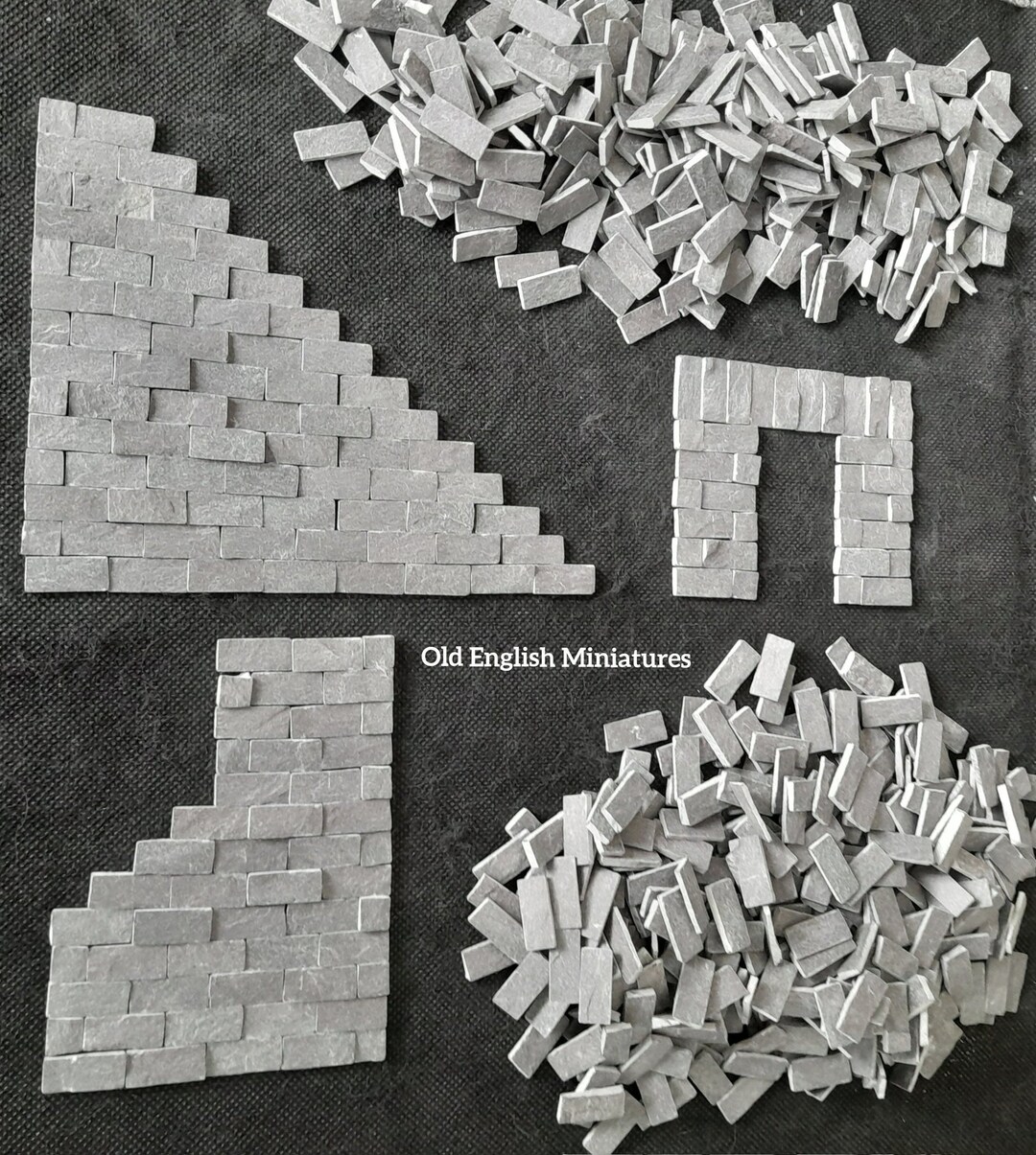 BULK BUY, 10 PACKS of Real Miniature Slate Slips, New Look 3D Wall ...