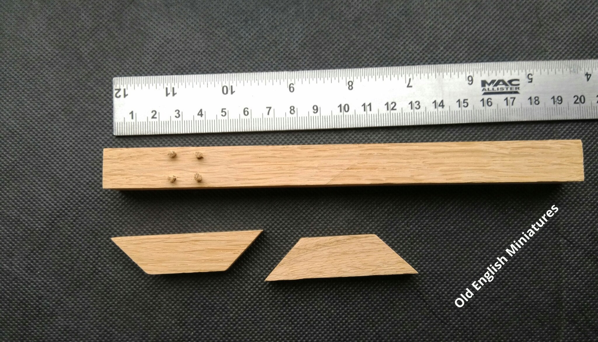 Dolls House Miniature Real Solid Oak Pillar/ Post With Oak Supports and ...