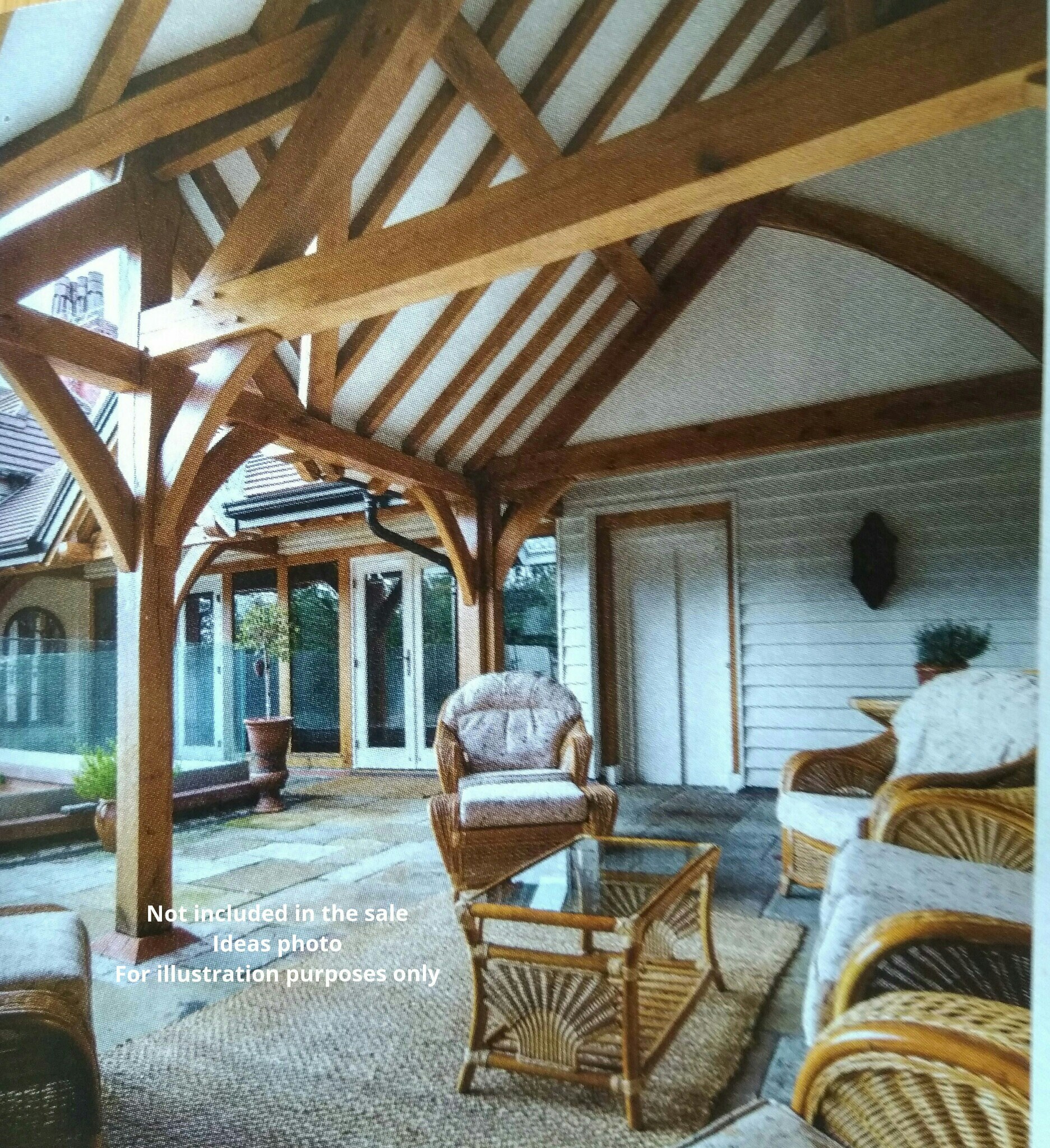 Dolls House Miniature Real Solid Oak Pillar/ Post With Oak Supports and ...