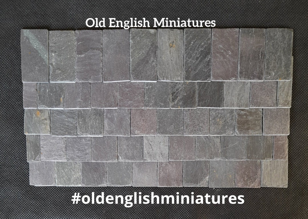 50 Real Miniature Vintage Roofing Slates, Multi Colour Shades, Natural ...