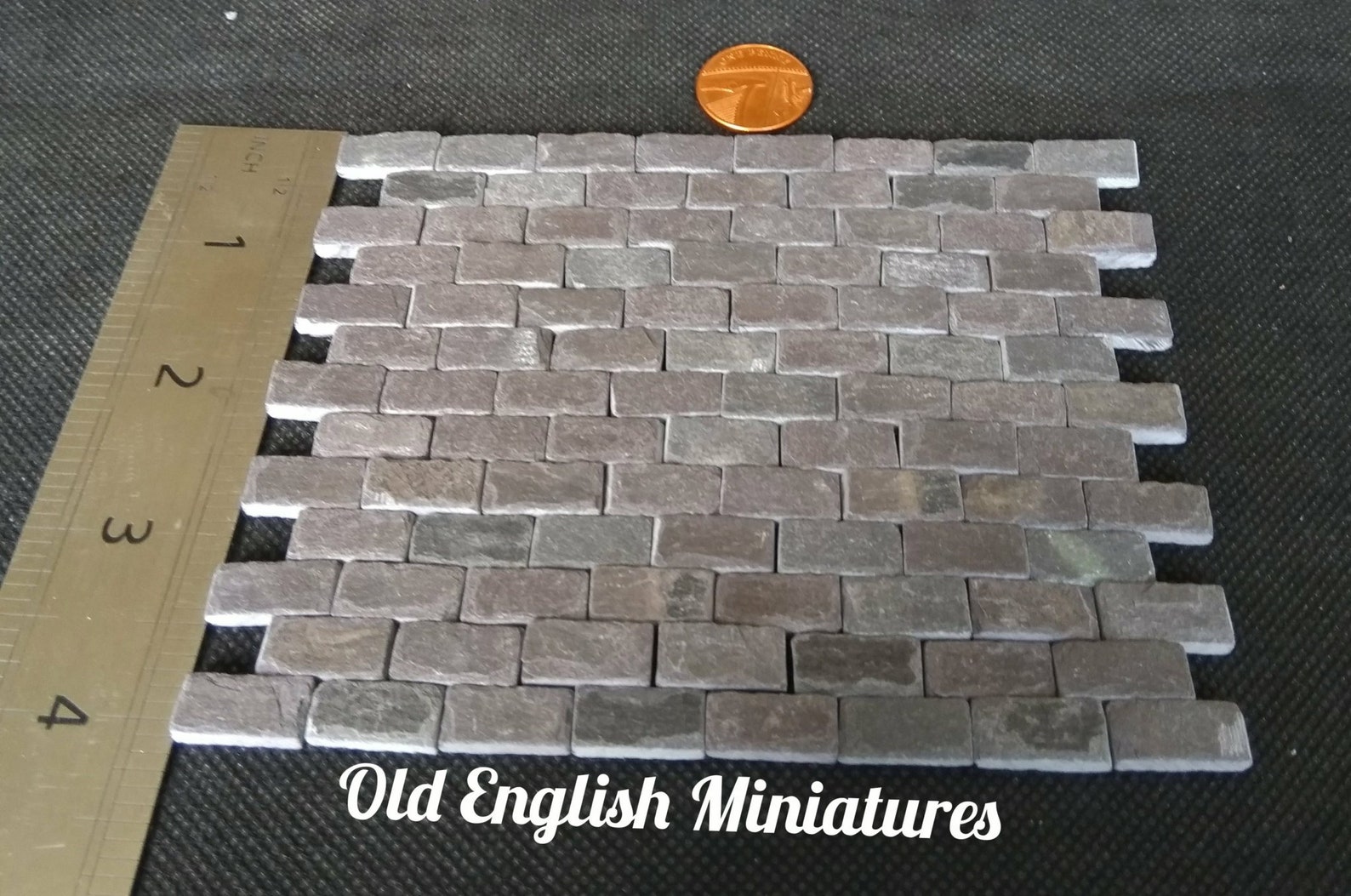 Real Miniature Vintage Slate Brick Slips, Cobbles Over 100 Years Old ...