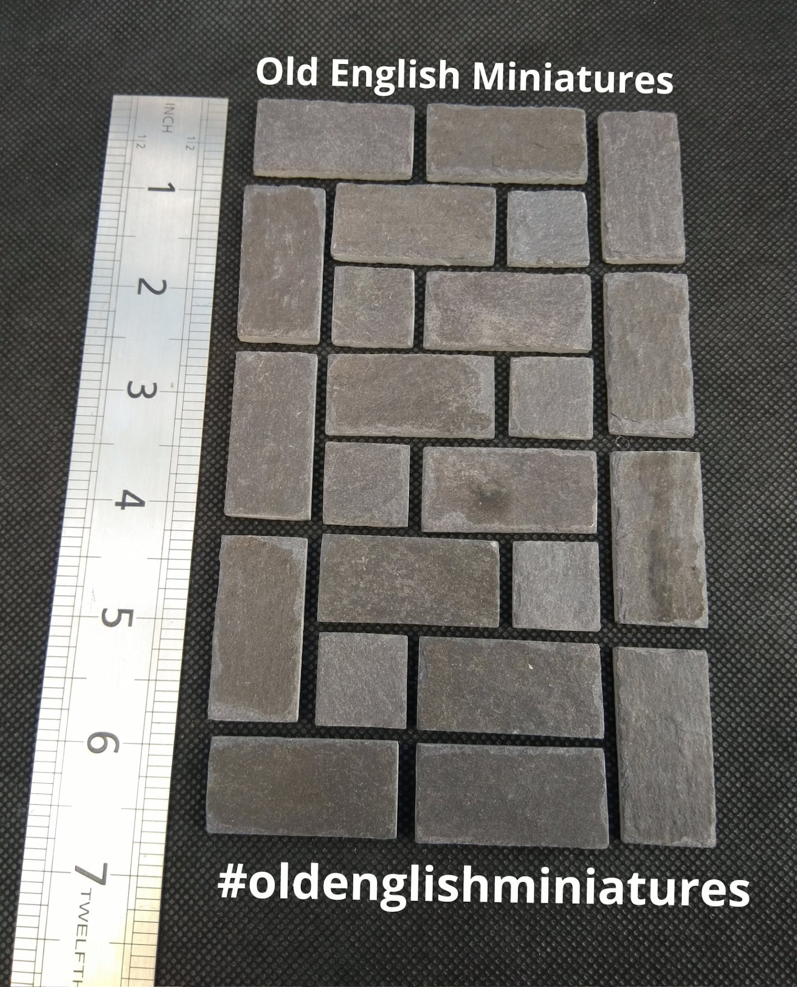 Dolls House Real Vintage Slate Miniature Flag Stones,for Dolls House ...