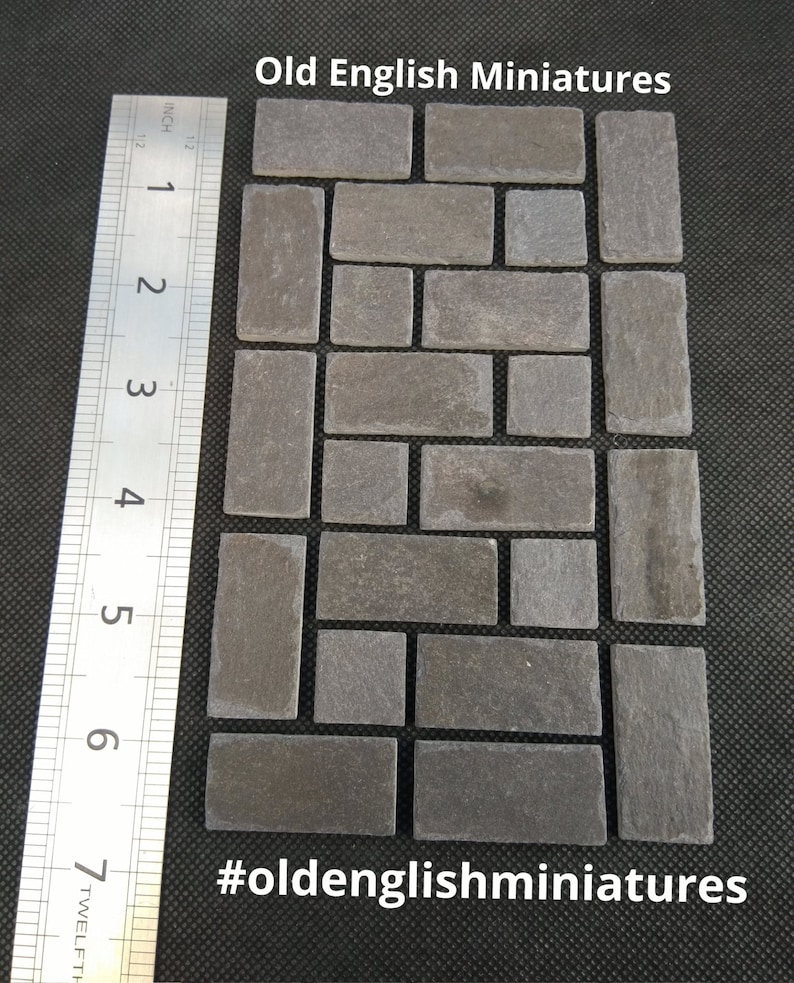 Dolls House Real Vintage Slate Miniature Flag Stones,for Dolls House ...