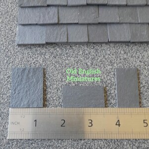 100 Real Miniature Roofing Slates, (straight Edge Design) Hand Crafted ...