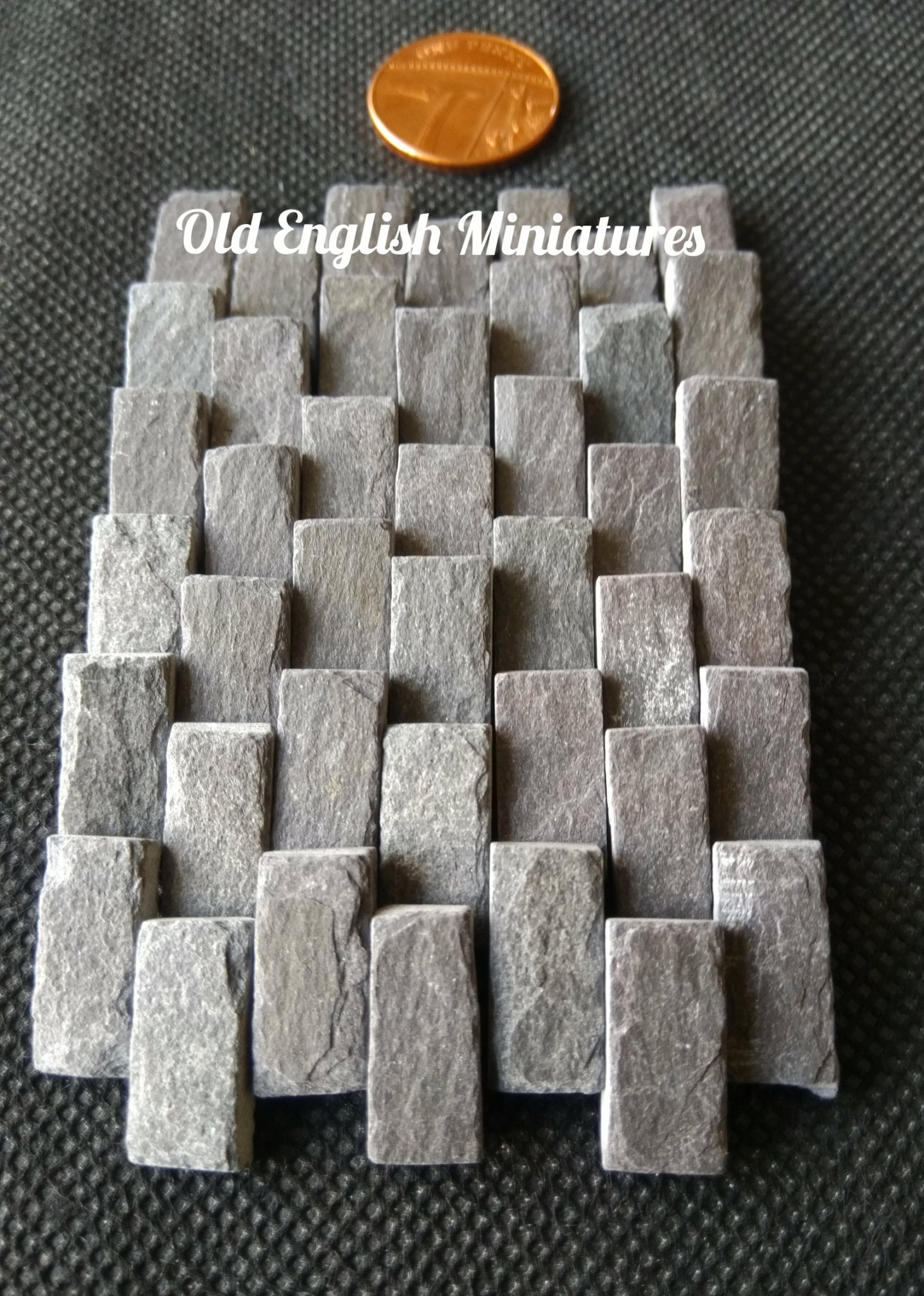 Real Miniature Vintage Slate Brick Slips Cobbles Over 100 | Etsy
