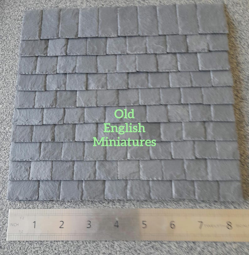 100 Real Miniature Roofing Slates, Hand Crafted, Hand Split and Hand ...