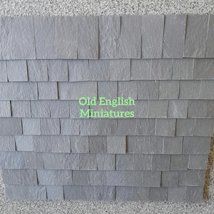 100 Real Miniature Roofing Slates, (straight Edge Design) Hand Crafted ...