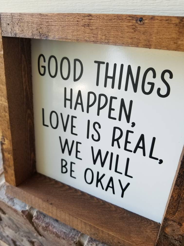 8x8 Wood Sign, Signs of Encouragement, Home Sign, Small Wood Sign, Wood ...