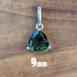 Trillion Facet Moldavite 925 Sterling Silver Pendant - Museum Grade ...