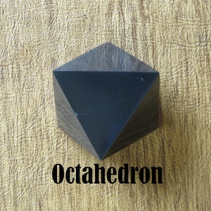 Platonic Solids - Polished Shungite Tetrahedron, Cube, Octahedron ...