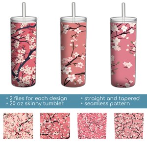 Sakura Cherry Blossom PRINTABLE 20oz Tumbler Wraps Bundle - Etsy