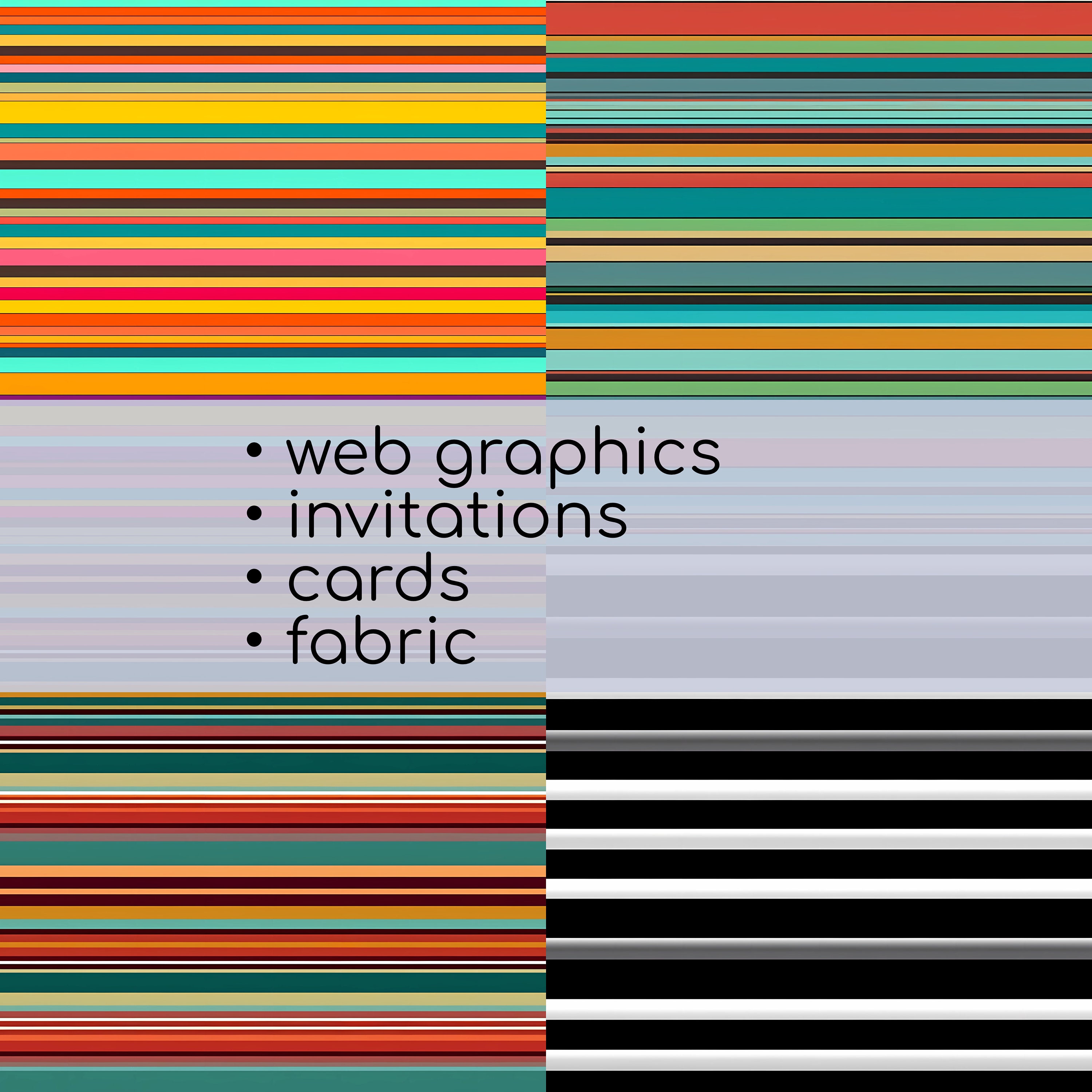 Striped DIGITAL Paper Backgrounds Colorful Horizontal or Vertical ...
