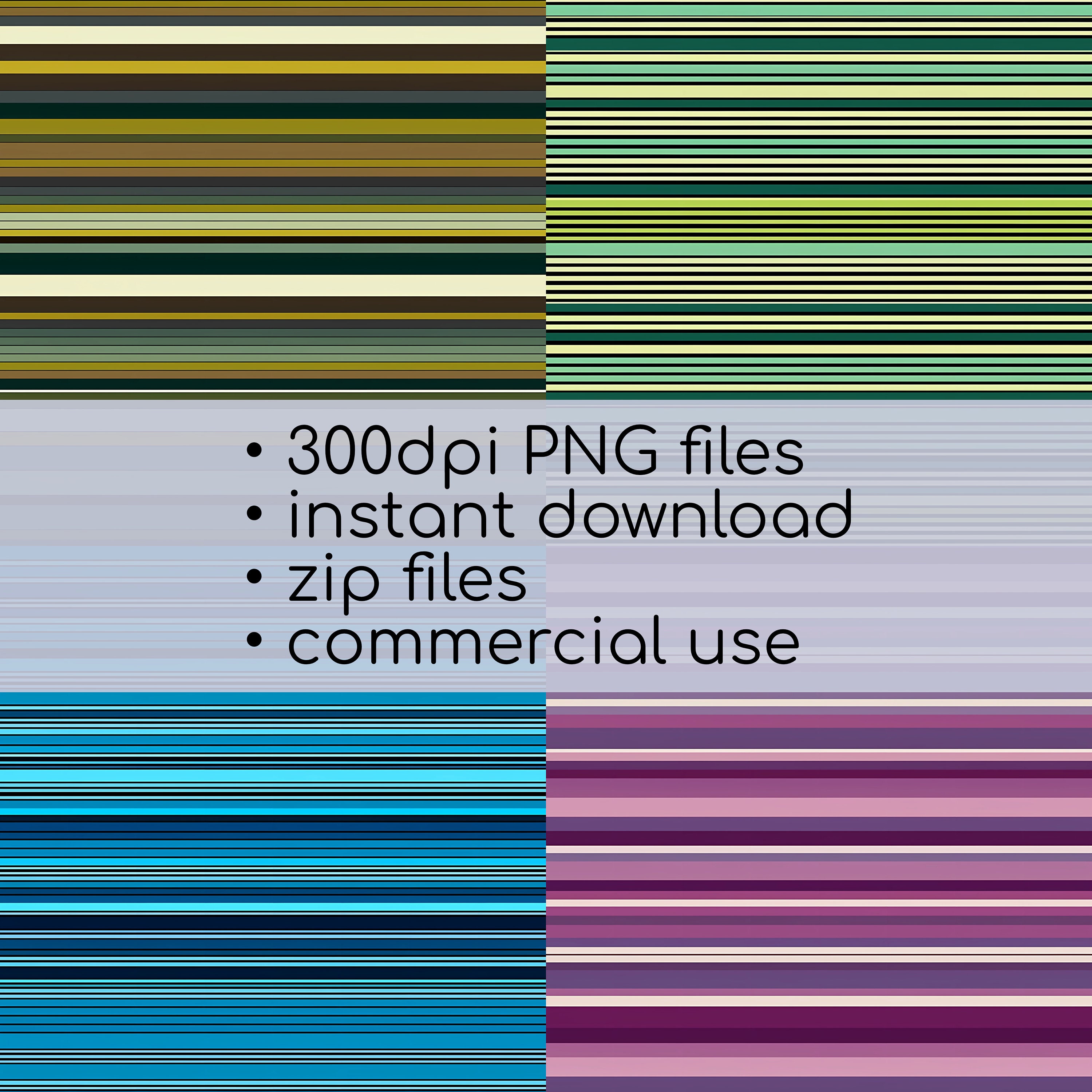 Striped DIGITAL Paper Backgrounds Colorful Horizontal or Vertical ...