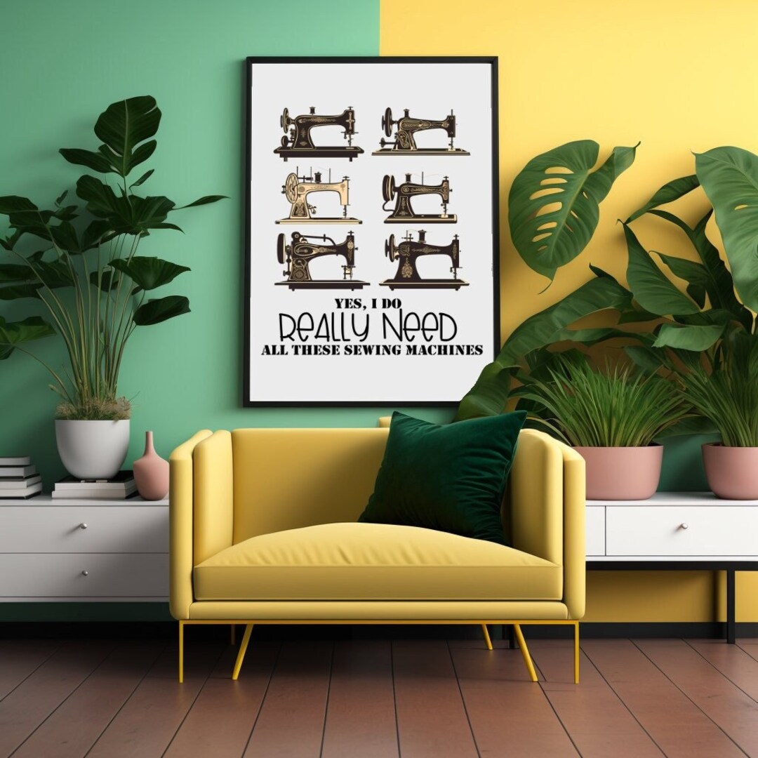 Printable Poster DIGITAL INSTANT DOWNLOAD Funny Sewing Machine - Etsy