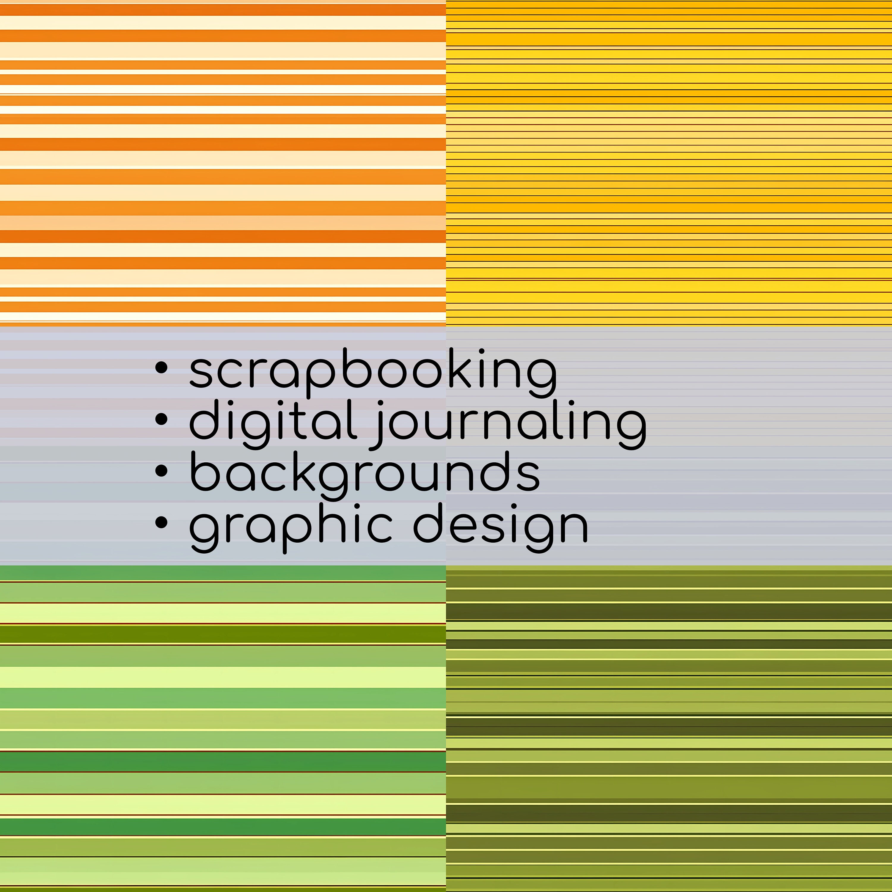Striped DIGITAL Paper Backgrounds Colorful Horizontal or Vertical ...