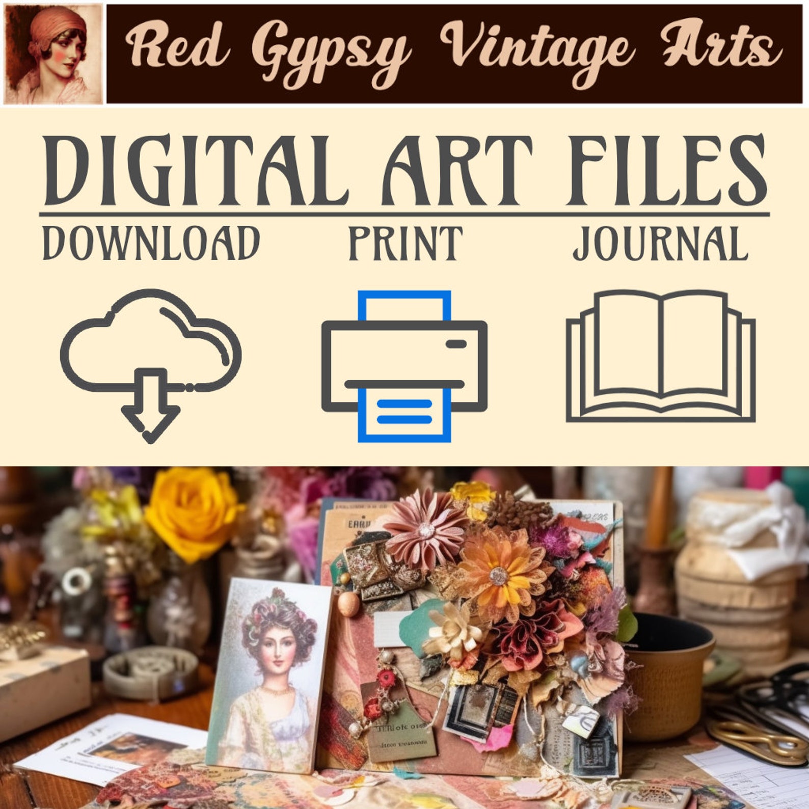 DIGITAL Printable Grimoire ADD ON Art Cards Companion Deck Earth ...