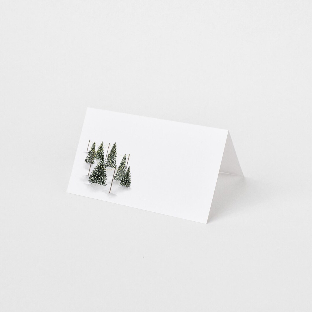 Christmas Tree Stand Folded Place Cards, Folded Place Cards, Christmas ...