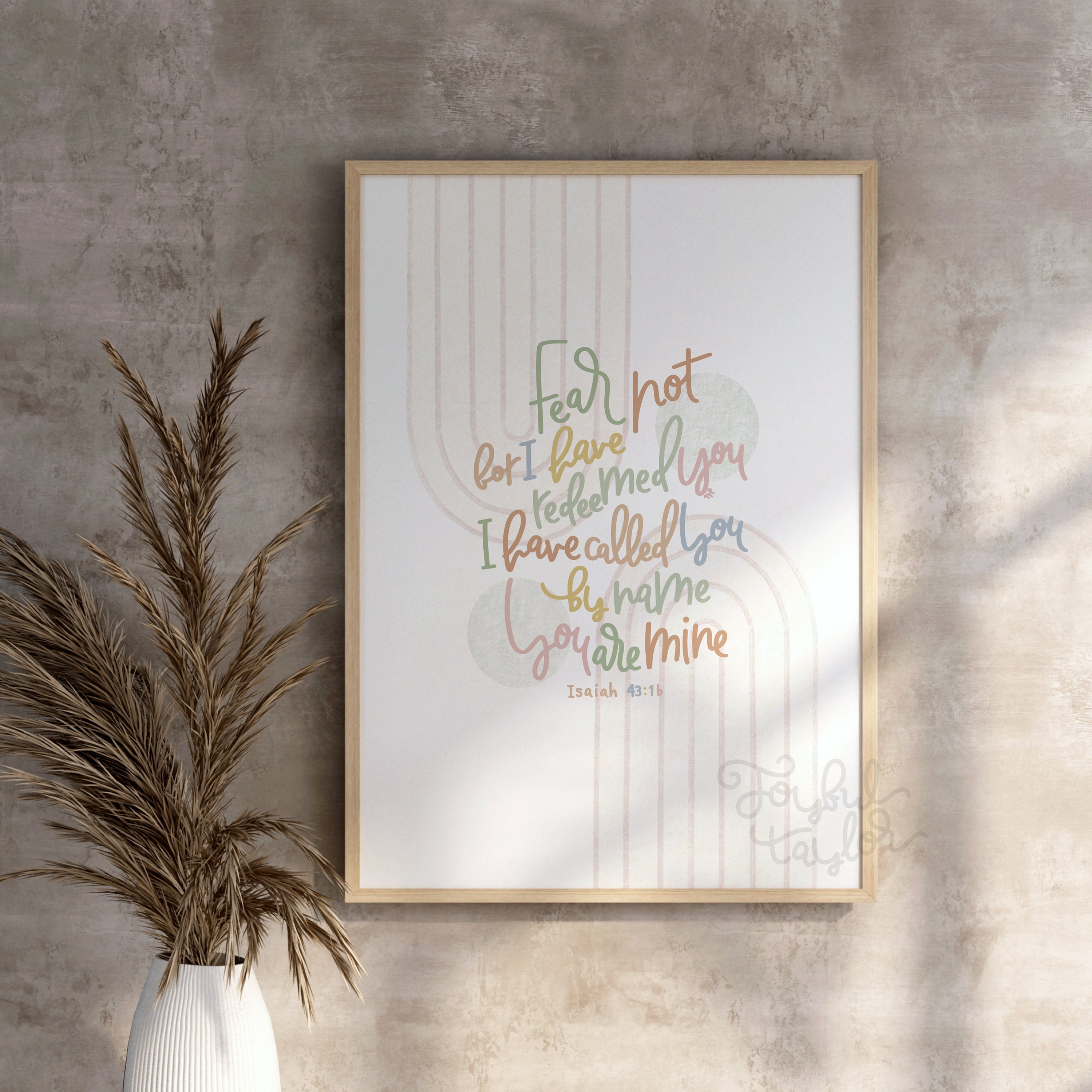 Isaiah 43:1b Bible Verse Scripture Printable Fear Not You Are Mine ...