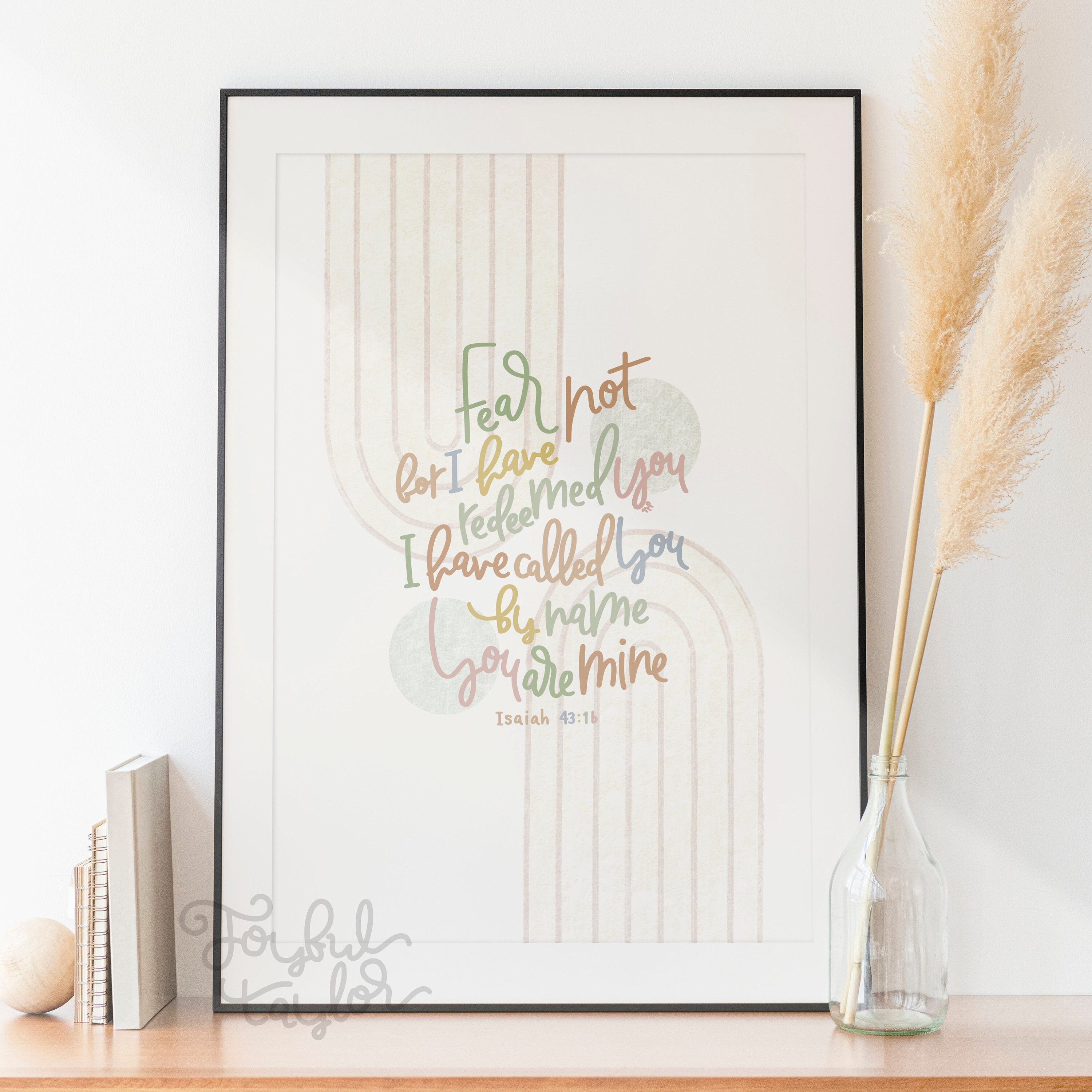 Isaiah 43:1b Bible Verse Scripture Printable Fear Not You Are Mine ...