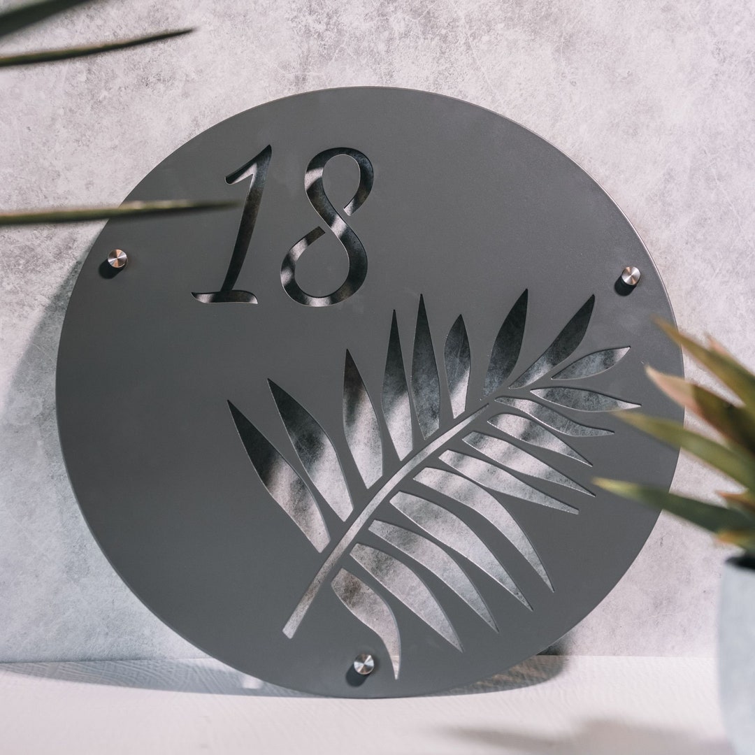 Round House Number Sign | Street Address Sign | Custom House Sign ...