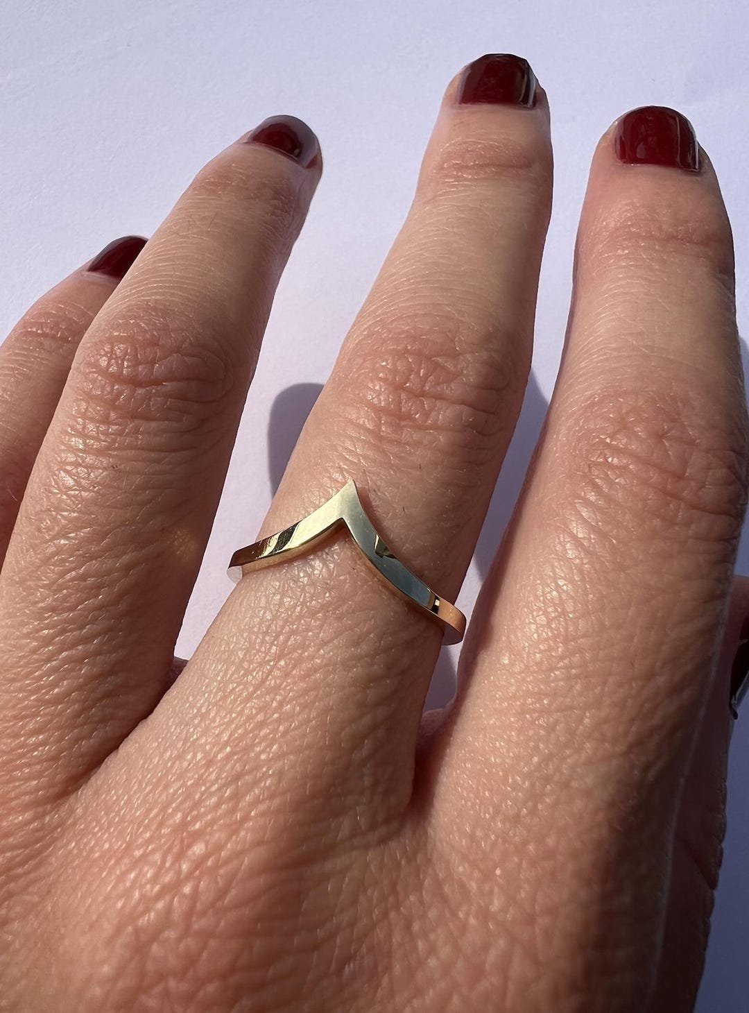 14K Solid Gold Stacking Band - Etsy