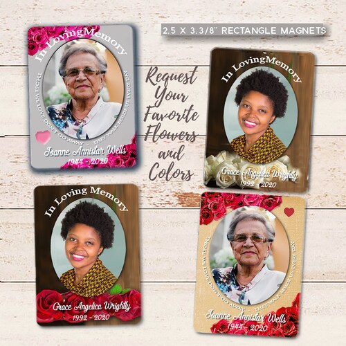 Memorial Magnets in Memory of Magnets. Guest Mailing Service - Etsy