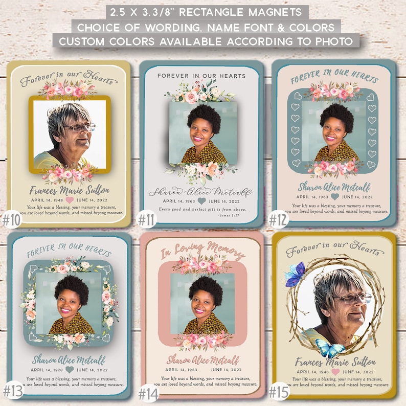 In Memory of Magnet Celebration of Life Funeral Memorial - Etsy