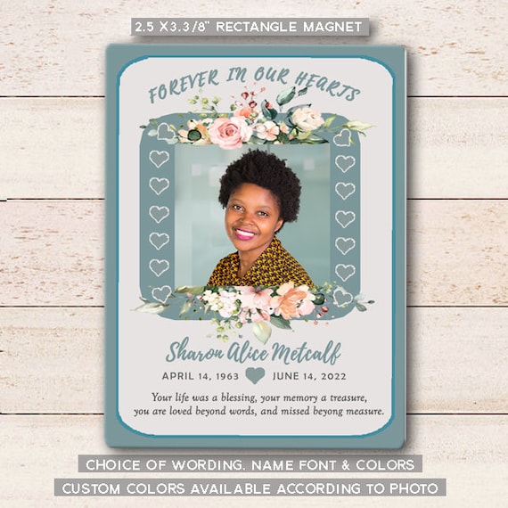 In Memory of Magnet Celebration of Life Funeral Memorial - Etsy