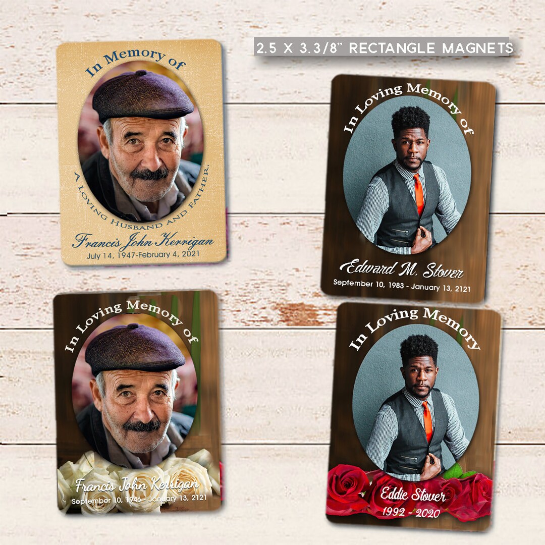 In Loving Memory in Memory of Magnets. Man's Memorial Keepsake, in ...