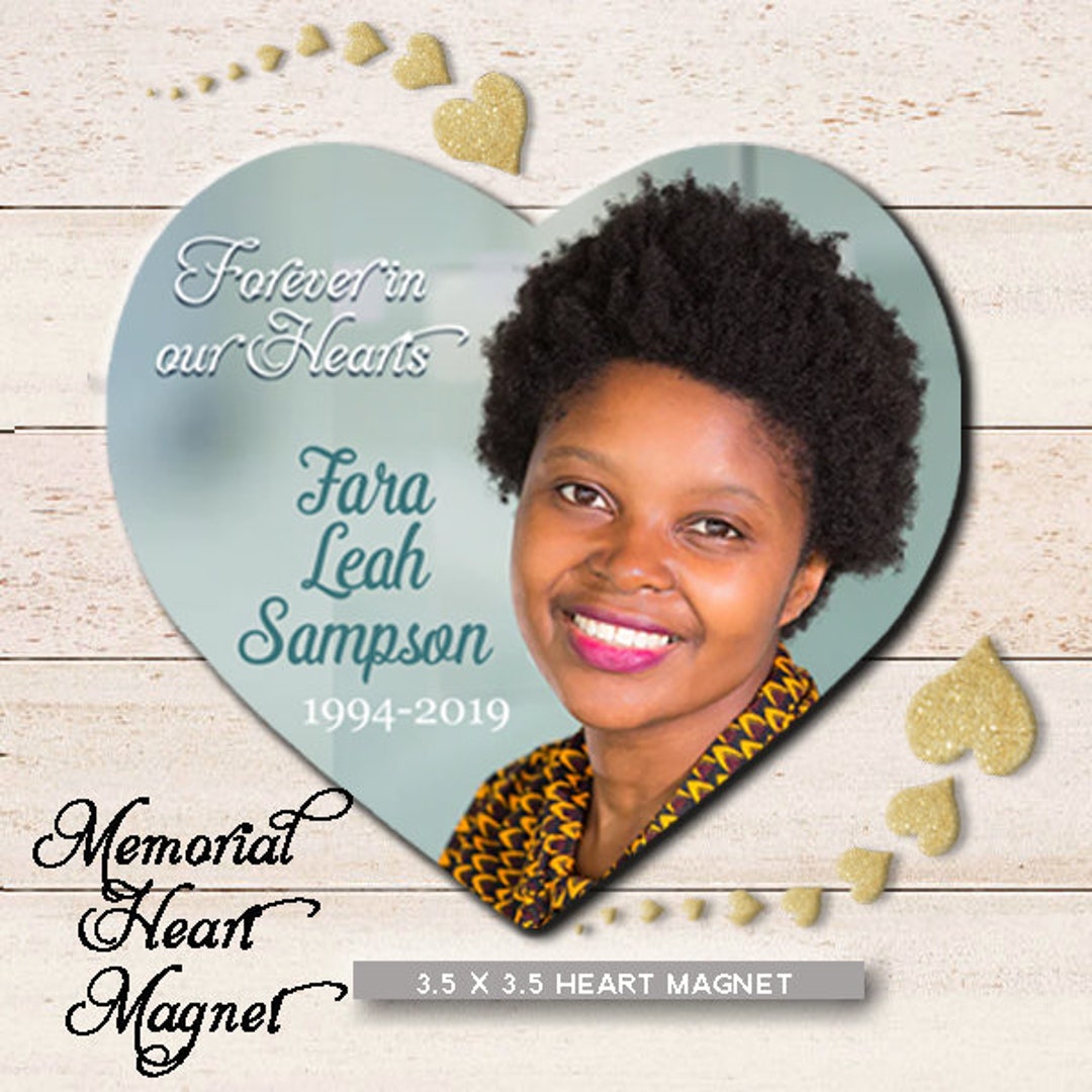 In Memory of Heart Magnet in Loving Memory Photo Heart Magnet, Guest ...