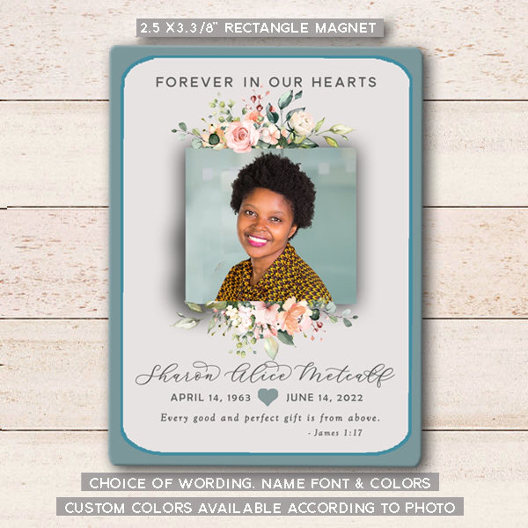 In Memory of Magnet Photo Celebration of Life Funeral - Etsy