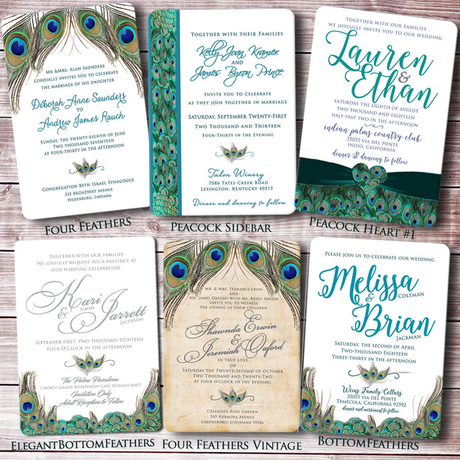 Antique Peacock Wedding Invitations, Peacock Feathers Wedding ...