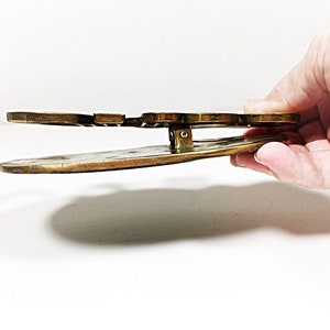 Vintage Brass Letter Clip Note Holder AT ONCE Clip Paperclip Desk ...