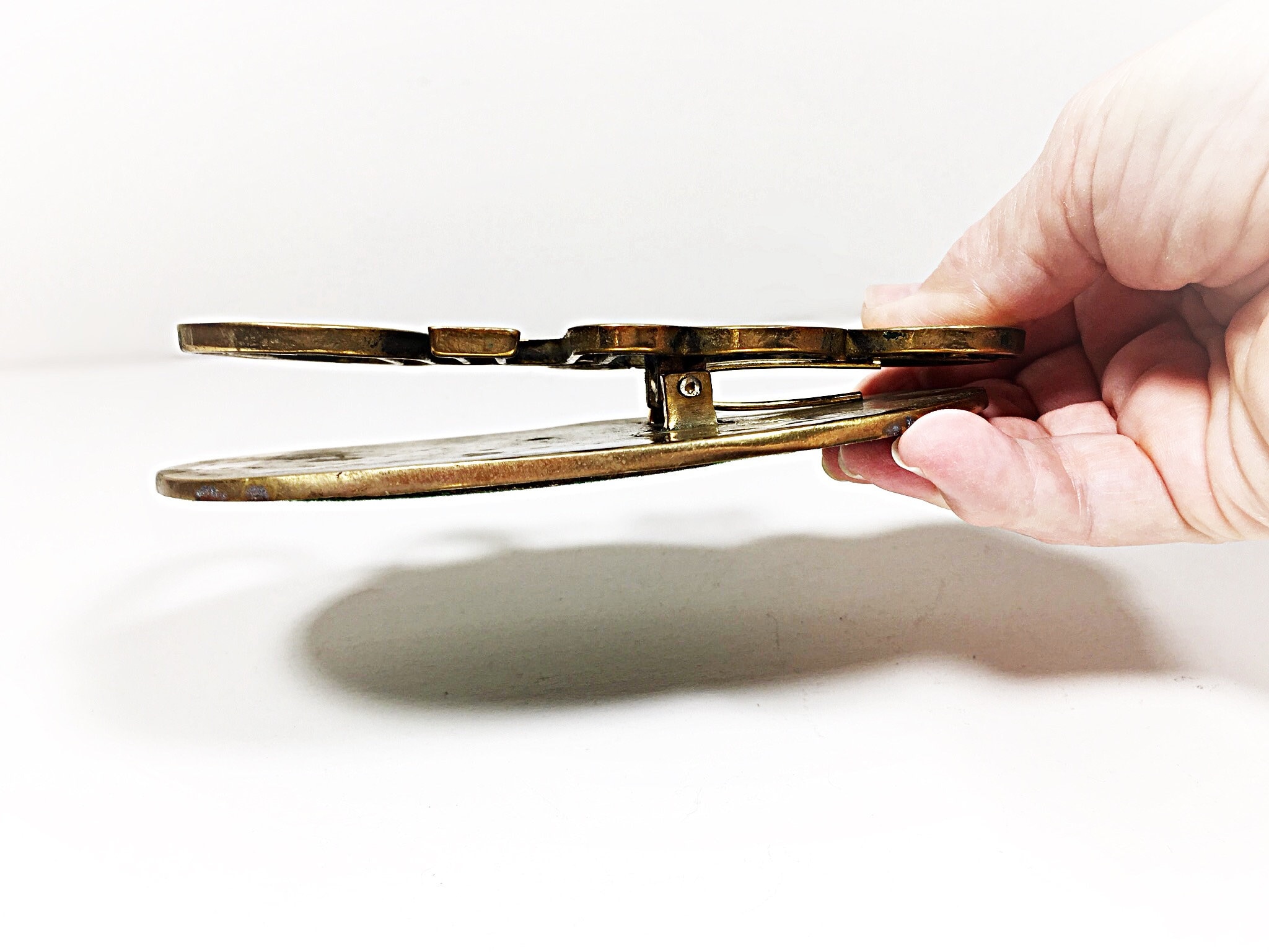 Vintage Brass Letter Clip Note Holder AT ONCE Clip Paperclip - Etsy