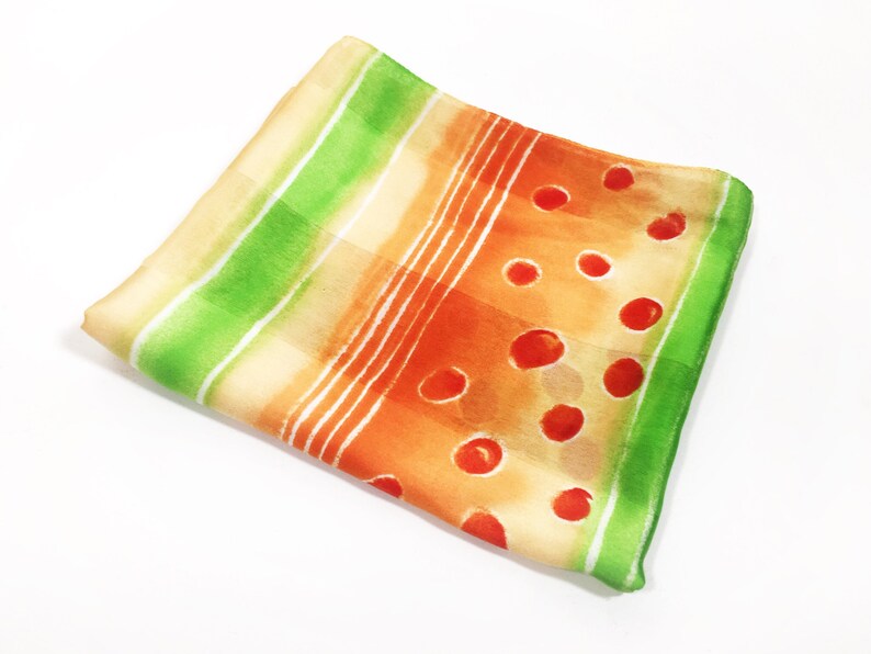 Vintage Oblong Bright Floral Scarf Long Rectangular Scarf SHIPS FREE ...