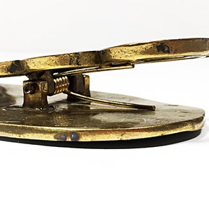 Vintage Brass Letter Clip Note Holder AT ONCE Clip Paperclip Desk ...