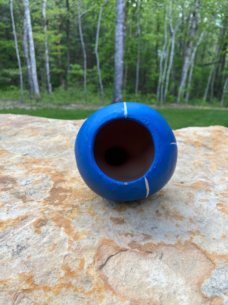 Vintage Handmade Peruvian Pottery Native Rotund Man Playing Flute Fat ...