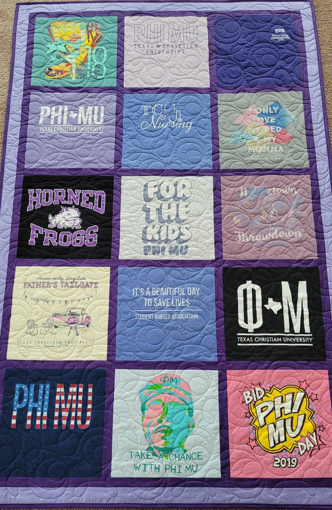 Traditional Square T-shirt Quilt. (DEPOSIT Only) Prices/sizes Are ...