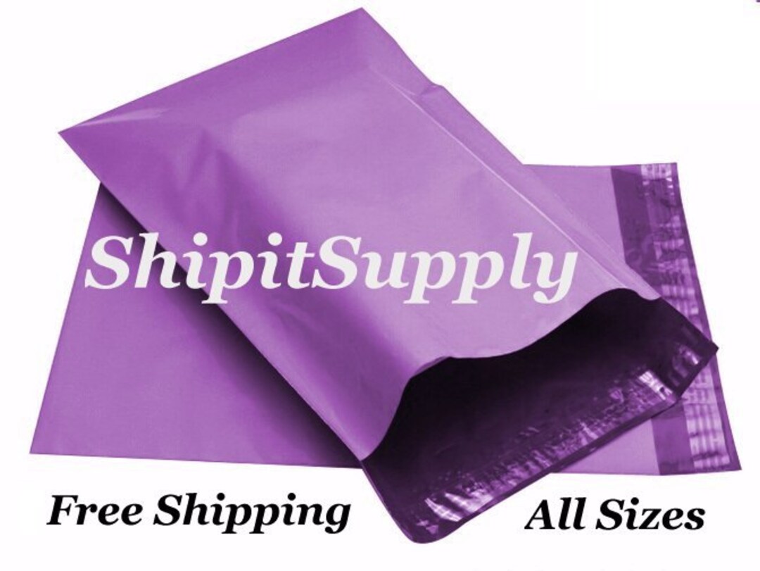 1-1000 7.5x10.5 Purple Color Poly Mailers Free Same Day - Etsy