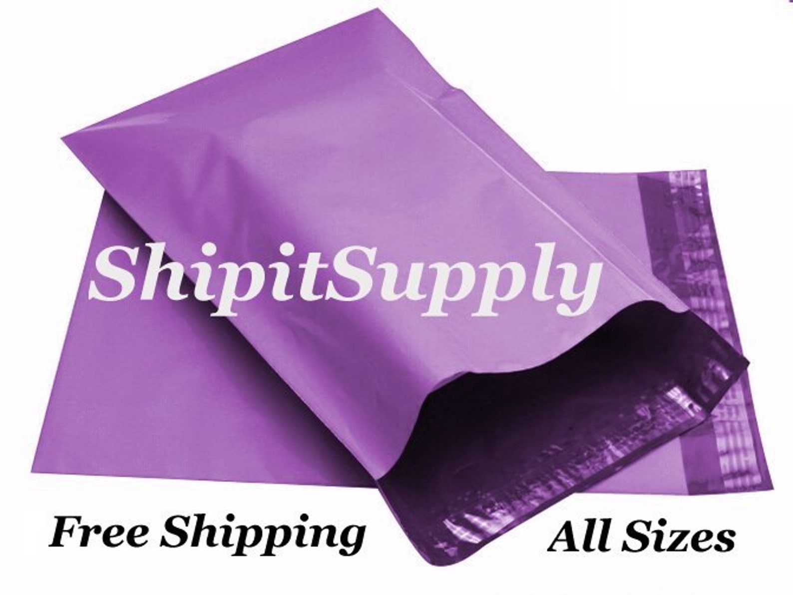 1-1000 7.5x10.5 Purple Color Poly Mailers Free Same Day - Etsy